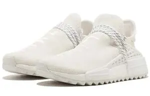 Adidas X Pharrell Williams Nmd Hu Trail 'blank Canvas' Sneakers - White