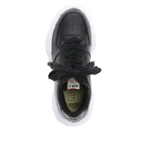 Mihara Yasuhiro Wayne Og Sole Leather Low Top Sneakers - Black/white