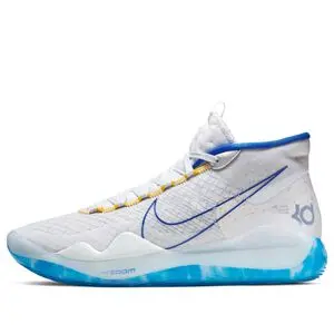 Nike Zoom Kd "warriors Home" Athletic Sneakers - White/amarillo-game Royal