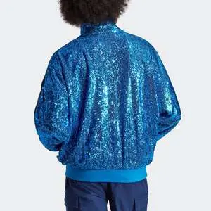 Adidas Originals Sequin Track Jacket - Blue Bird