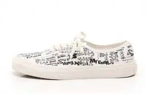 VANS Comme Des Garcons X Authentic Lx "graffiti" Low Top Sneakers - White/black