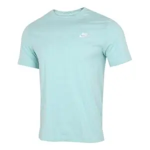 Nike Nike Mens Sportswear Club Embroidered Small Hook Crew Neck Short Sleeve T-shirt Green Light Green Light Green