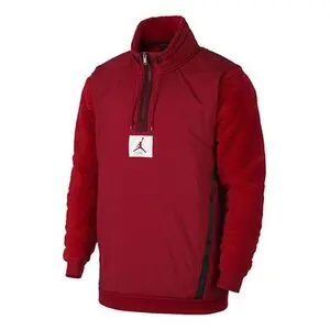 JORDAN Air Pullover Fleece Lined Jacket - Red