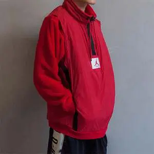 JORDAN Air Pullover Fleece Lined Jacket - Red