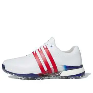 Adidas Tour 360 24 Golf Shoes - White/blue/red
