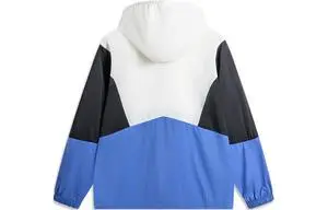 LI-NING Color Block Hooded Windbreaker - White/black/blue