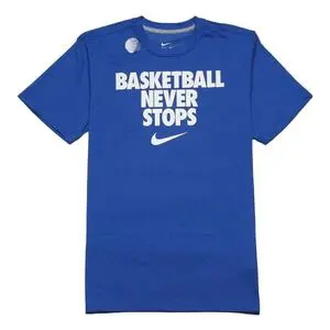 Nike Basketball Never Stops T-shirt - Blue/white