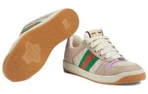 Gucci Screener Gg Sneakers - Beige/lilac/white