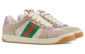 Gucci Screener Gg Sneakers - Beige/lilac/white