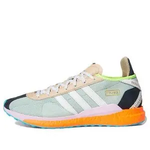 Adidas Pharrell X Tokio Solar Hu "friendship Pack" Sneakers - Greenblue/white/black