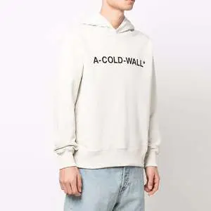 A-COLD-WALL* Logo Popover Hoodie - Bone White