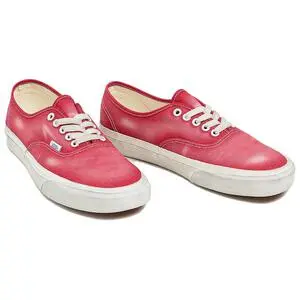VANS Authentic Lace Up Sneakers - Red/white