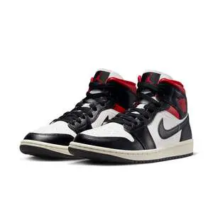 JORDAN 1 Mid Se - Black/white/red