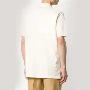 Gucci Gg Embroidered Short Sleeve Polo Shirt For Beige