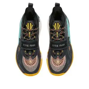 ANTA Kai 1 "sacred Bond" Athletic Sneakers - Black/teal/gold