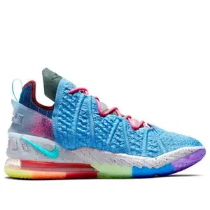 Nike Lebron 18 "best Of 1-9" Basketball Sneakers - Blue/white/purple