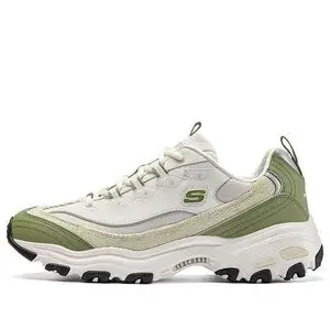 Sketchers D'lites Varsity Spirit Sneaker - White/beige/green