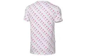 LI-NING Basketball Series Red Flag Printing Short Sleeve 'white