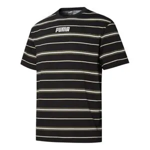 PUMA Modern Basics Advanced Tee Casual Sports Breathable Stripe Short Sleeve