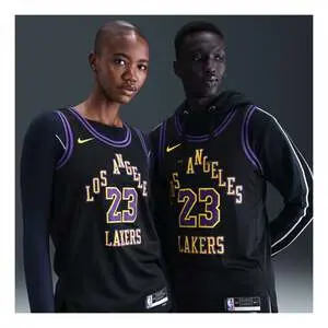 Nike Nba Los Angeles Lakers Lebron James 2023/24 City Edition Swingman Jersey - Black/purple