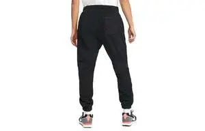 Nike Solid Color Lacing Loose Sports Pants/trousers/joggers - Black