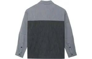 LI-NING X Wade Series Color Block Print Shirt 'grey Black
