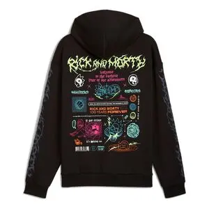 PUMA X Rick And Morty Graphic Hoodie - Puma Black