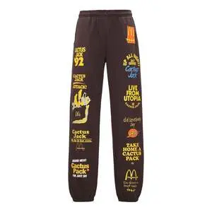 TRAVIS SCOTT X Mcdonald's Sticker Bomb Sweatpants - Brown