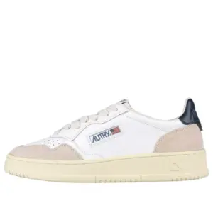AUTRY Medalist Low Suede Sneakers - White/suede/dark Blue