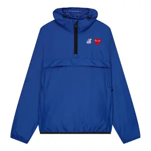 Play Comme Des Garcon X K Way Half Zip Jacket - Blue