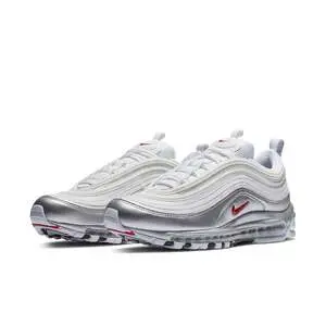 Nike Max 97 Sneakers - White/varsity Red-metallic Silver-black