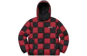 Supreme Checkerboard Puffy Jacket - Red