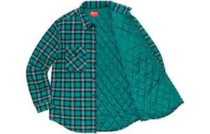 Supreme Fw19 Week 17 Arc Logo Quilted Flannel Shirt Logo