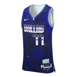 Nike Dallas Mavericks Luka Doncic #77 Retro Basketball Jersey - Blue