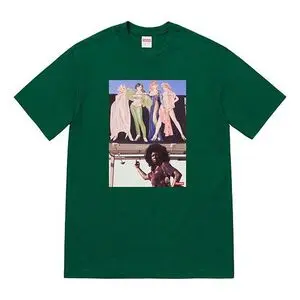 Supreme Supreme Fw19 Week 7 American Picture Tee Usa Photo Printing Short Sleeve Unisex Green Dark Green