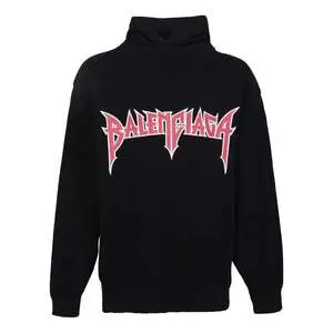 Balenciaga Metallica Graphic Hoodie - Black/orange