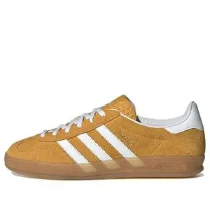 Adidas Gazelle Indoor "orange Peel Gum" Suede Sneakers - Yellow/white