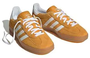 Adidas Gazelle Indoor "orange Peel Gum" Suede Sneakers - Yellow/white