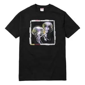 Supreme Ss18 Jellyfish Tee Printing Short Sleeve - Black
