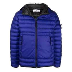 Stone Island Hooded Down Jacket - Blue