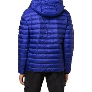 Stone Island Hooded Down Jacket - Blue