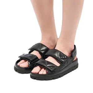 Prada Padded Nappa Leather Sandals