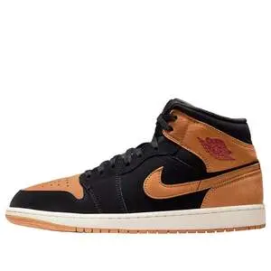 JORDAN 1 Mid Lx "black Flax - Black/varsity Red/sail