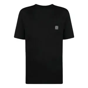 Stone Island Pisato Effect Logo Patch T-shirt - Black