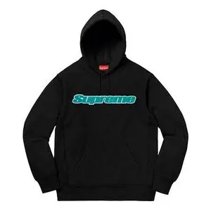 Supreme Chenille Hooded Sweatshirt - Black