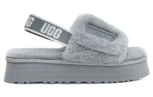 UGG Disco Slide Platform Slippers - Gray
