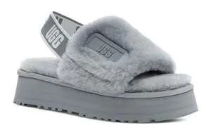 UGG Disco Slide Platform Slippers - Gray