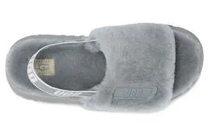 UGG Disco Slide Platform Slippers - Gray