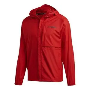 Adidas Hooded Zip-up Jacket - Light Red