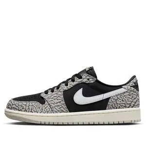 JORDAN 1 Low Og 'black Cement' Sneakers - Black/muslin/tech Grey